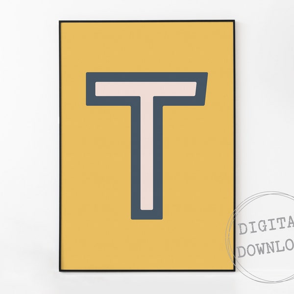 Letter Poster T - Etsy