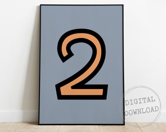 Number Two Poster - Etsy