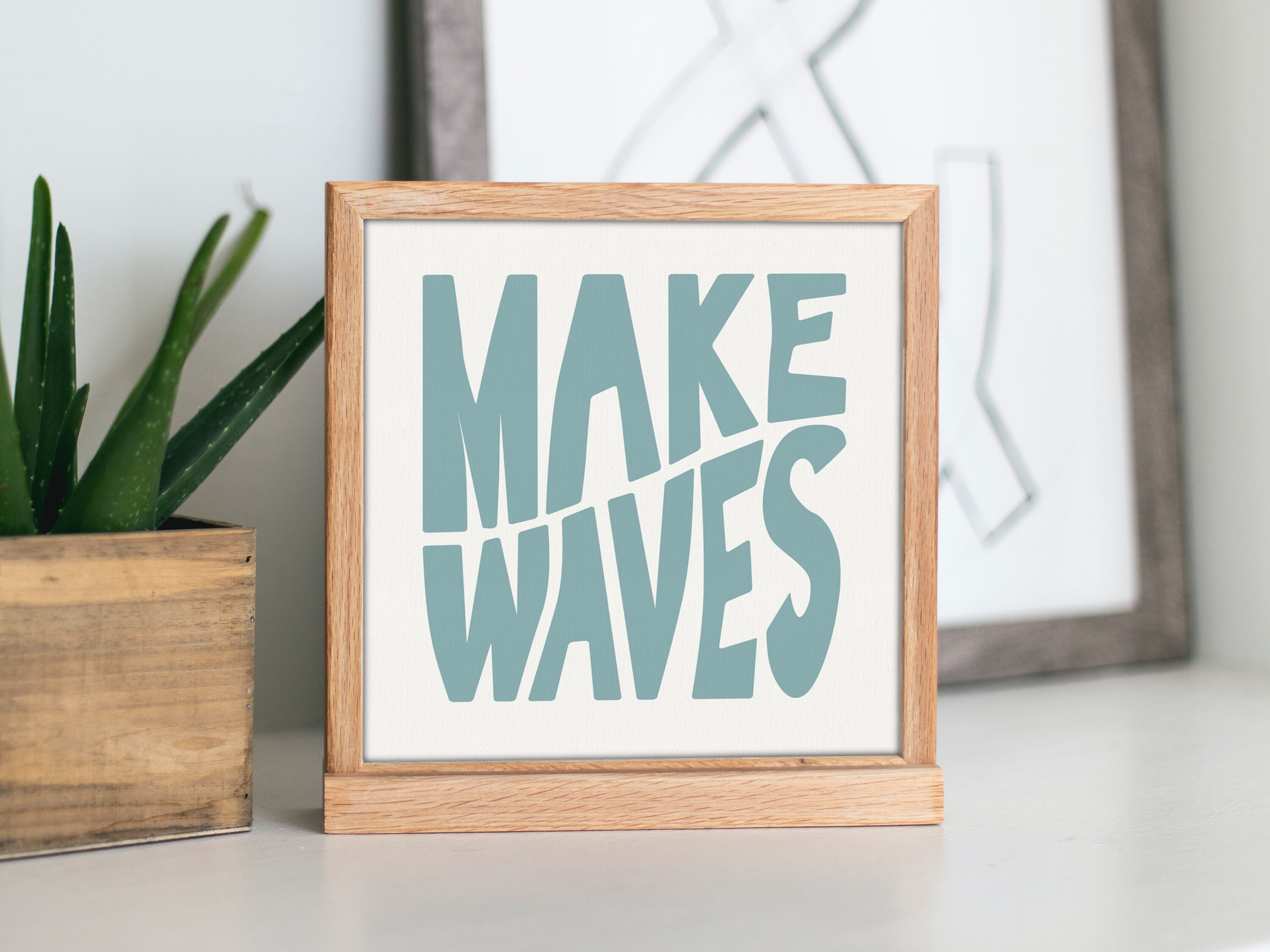 Make Waves Print: Coastal Surf Decor, Bathroom Poster (digital Download ...