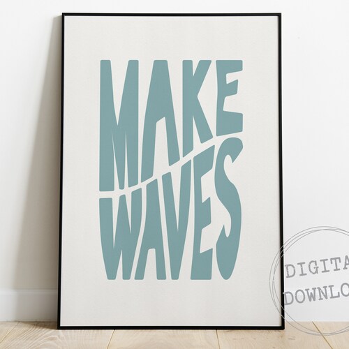 Surf Print Printable Beach Wall Art Surfing Poster Kids - Etsy