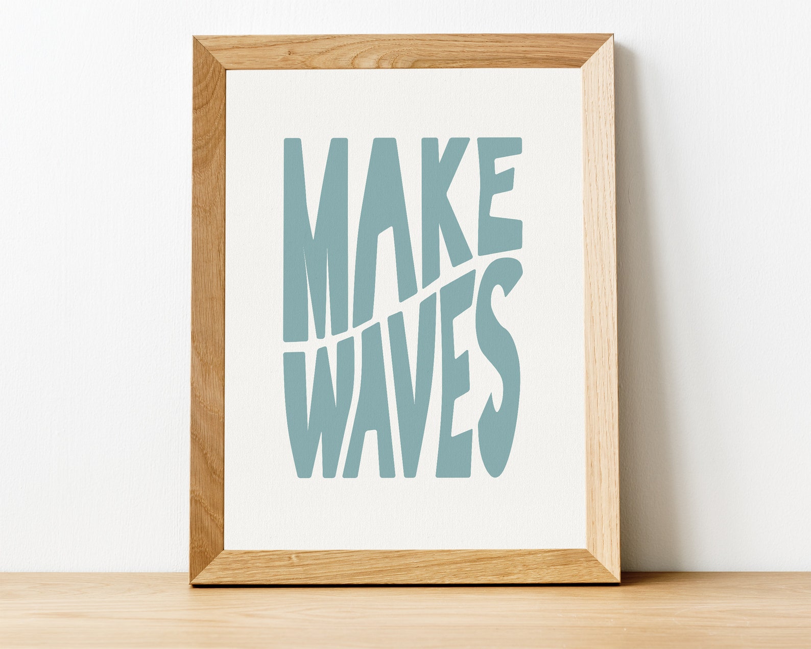 Make Waves Print Printable Quote Wall Art Coastal Wall Art - Etsy