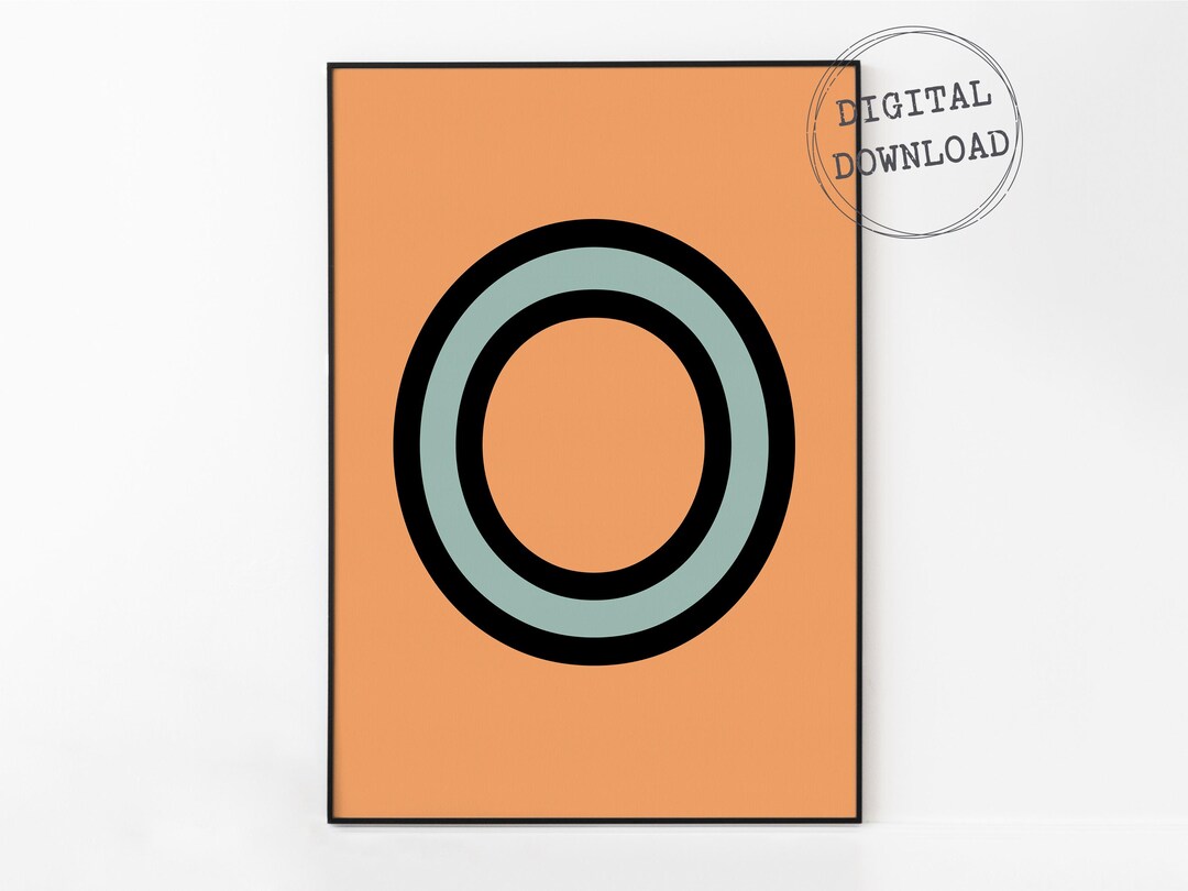 Funky Letter O Print: Colorful Monogram, Kids Room Decor (digital ...