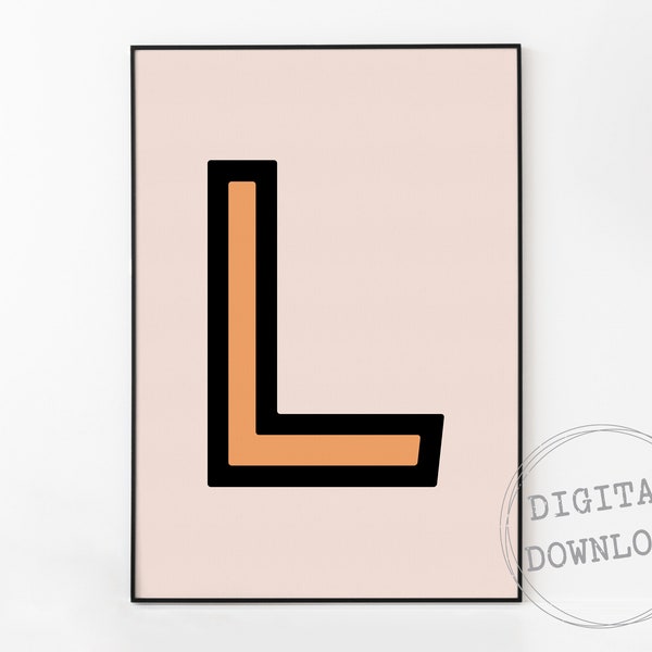 Letter L Print - Etsy UK