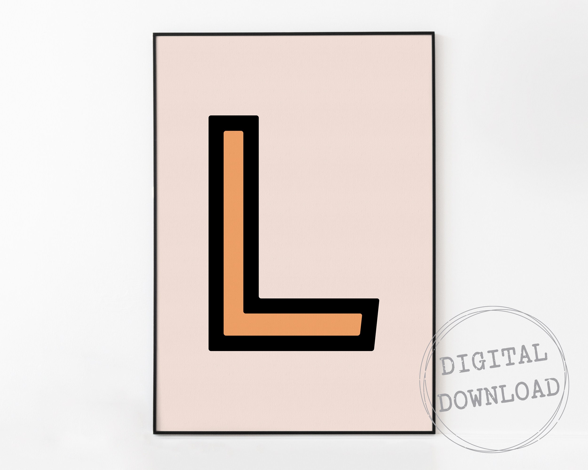 Funky Letter L, Instant Digital Download, Typography Poster, Custom ...