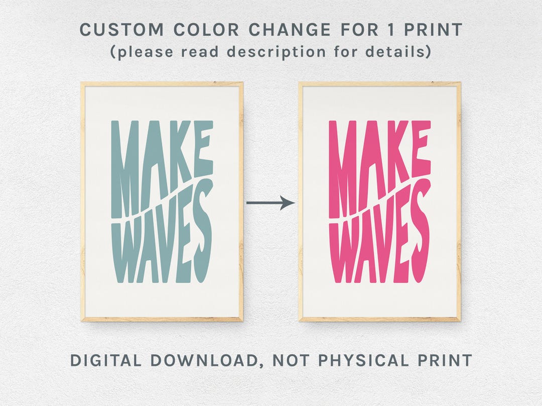 Custom Color Change, Any Print From Our Shop, One Size Only, Digital ...