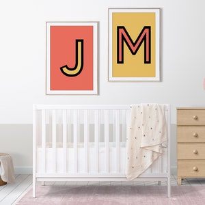 Printable Poster, Funky Letter J, Instant Download, Multiple Colors ...