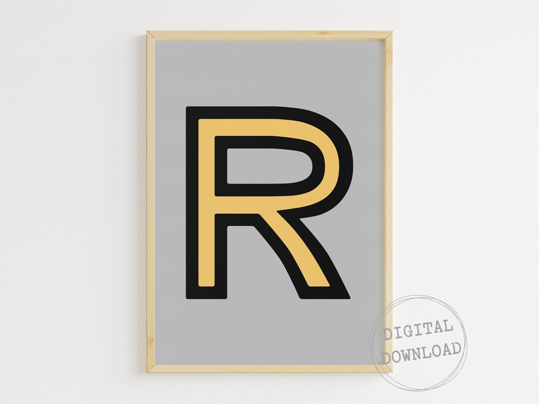 Funky Letter R Print: Bold Retro Typography (digital Download) - Etsy