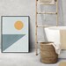 Abstract Beach Print: Geometric Sun & Sea Wall Art (digital Download) - Etsy