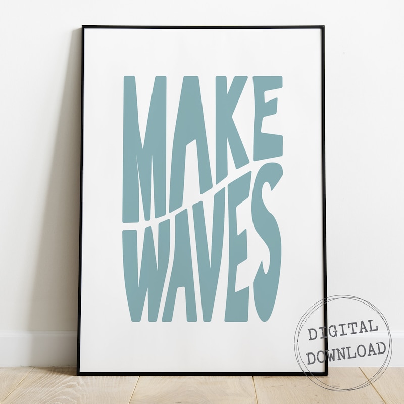 Wave Print - Etsy