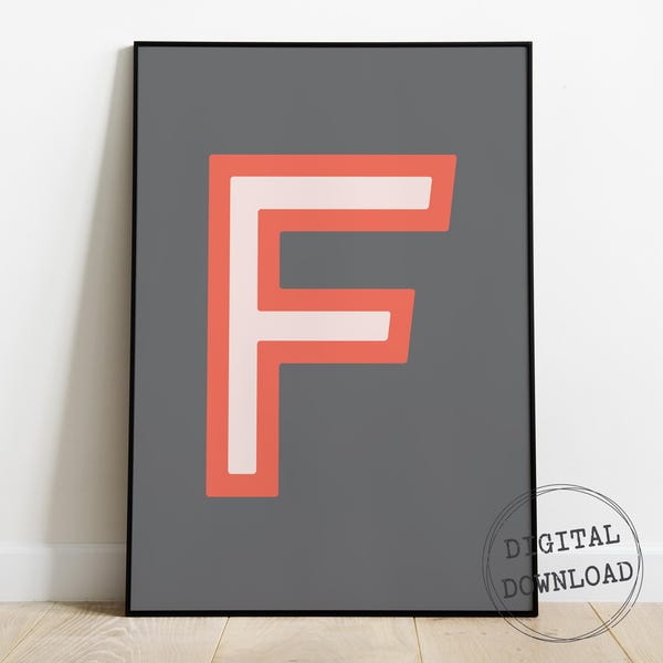 Initial Poster - Etsy