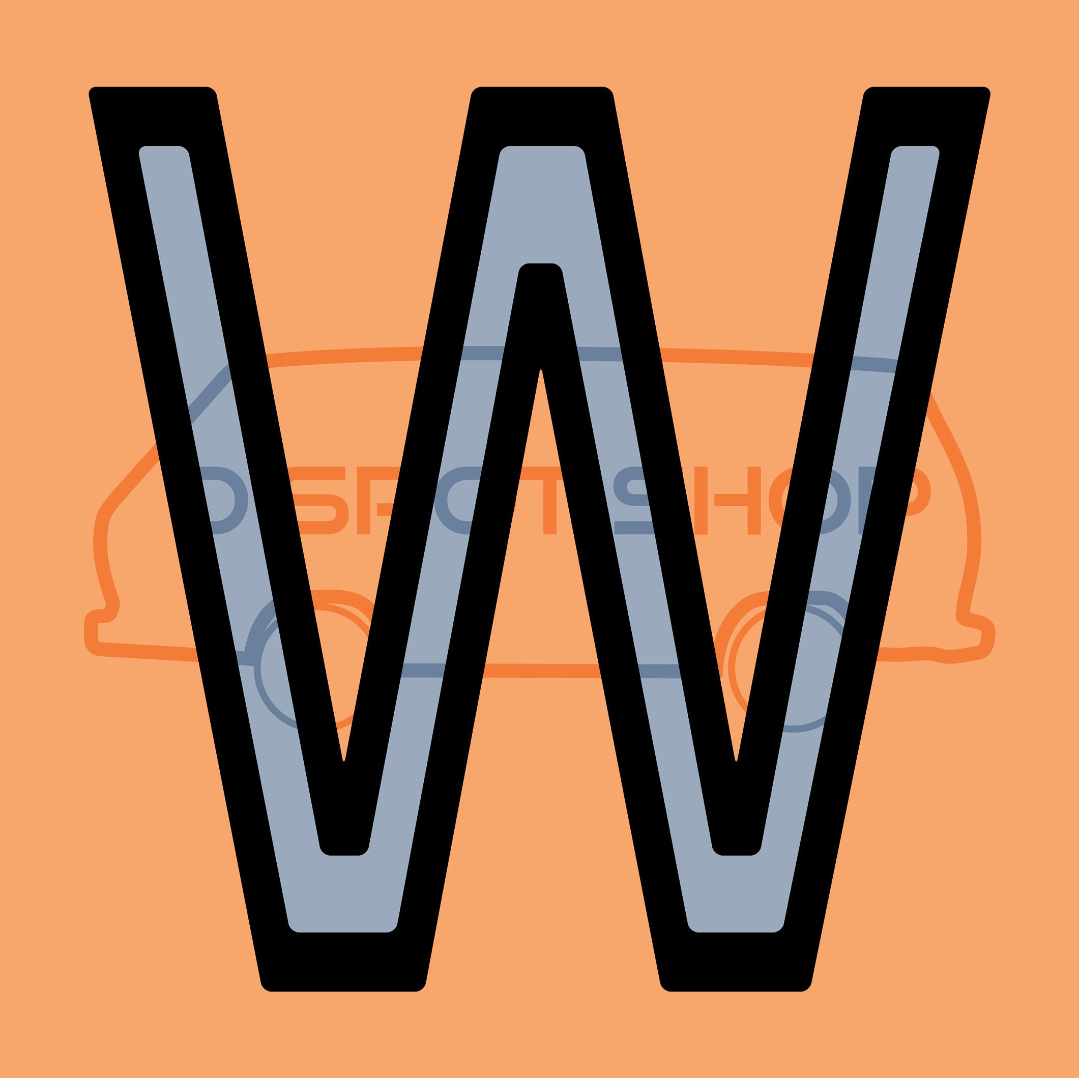 Funky Letter W / Poster / Typography Print / Instant Digital | Etsy