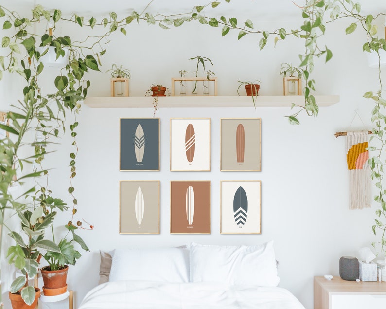 Surfboards Set of 6 Printable Files Beach Boho Surf Décor - Etsy