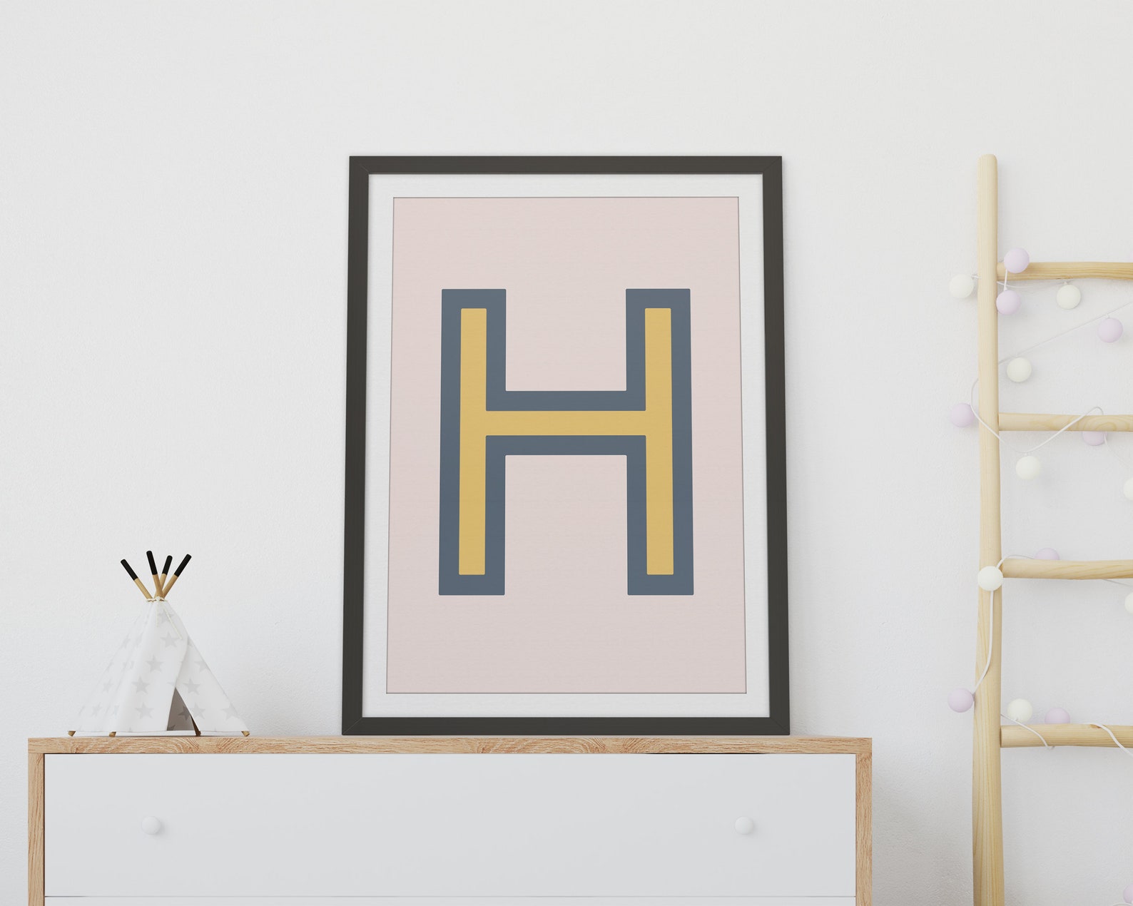 Funky Letter H / Poster / Typography Print / Instant Digital | Etsy