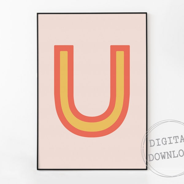 Letter Art U - Etsy