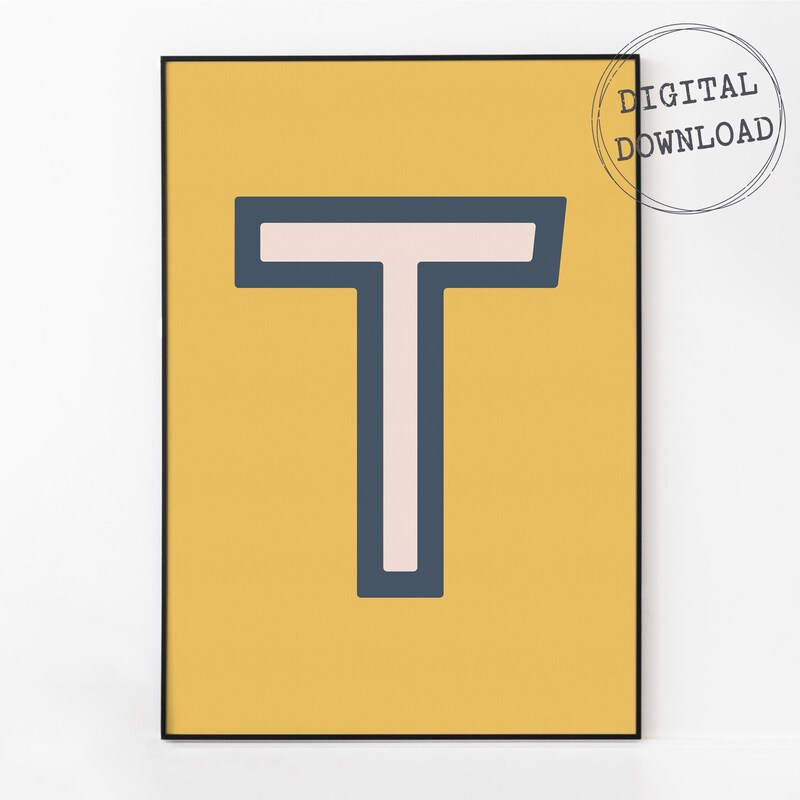 Letter Poster T - Etsy