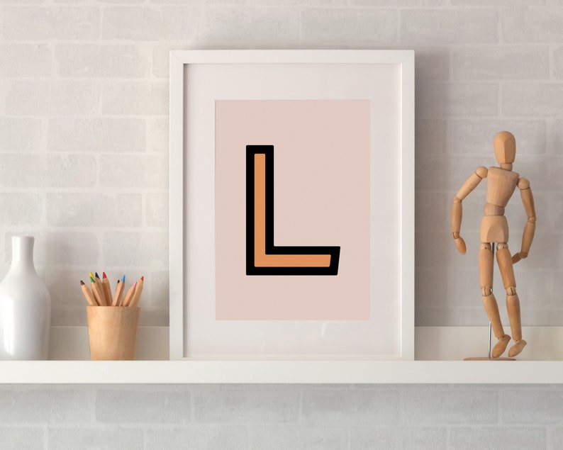 Funky Letter L, Instant Digital Download, Typography Poster, Custom ...