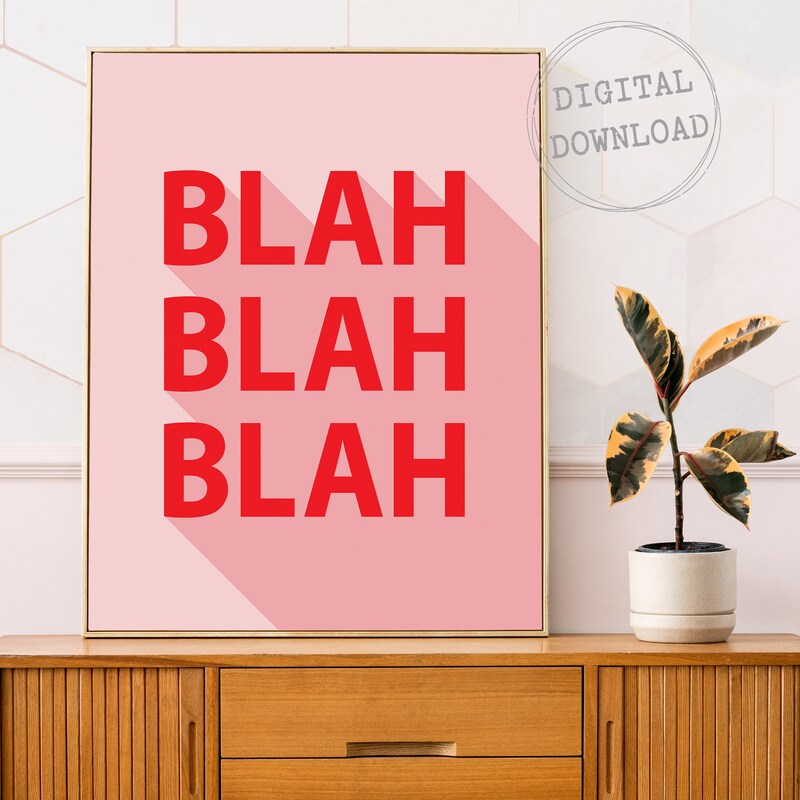 Blah Blah Blah - Etsy