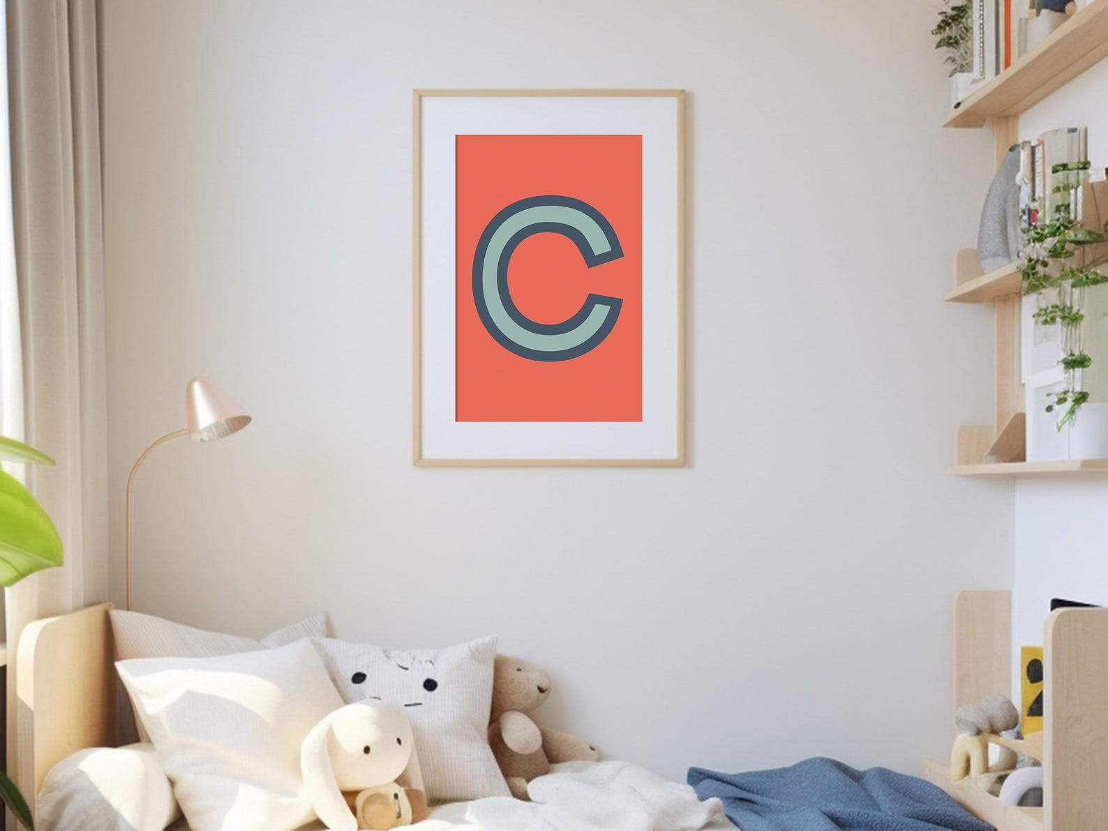 Funky Letter C Print: Colorful Initial Typography (digital Download) - Etsy