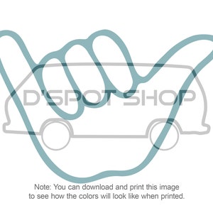 Shaka Hand Sign, Printable Wall Art, Hang Loose, Minimalist Surf Décor ...