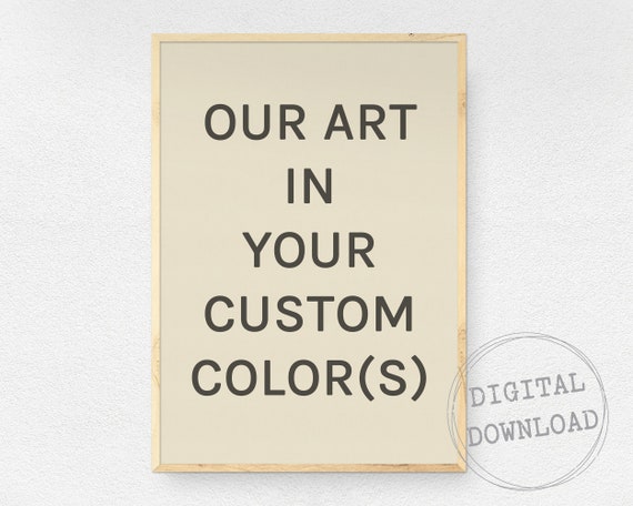 Custom Color Change Any Print From Our Shop One Size Only - Etsy