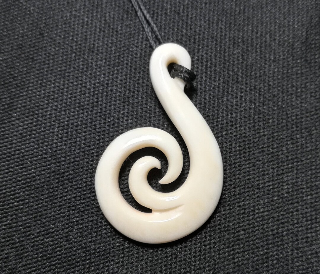 Koru Maori Bone Carving Necklace One-of-a-kind - Etsy