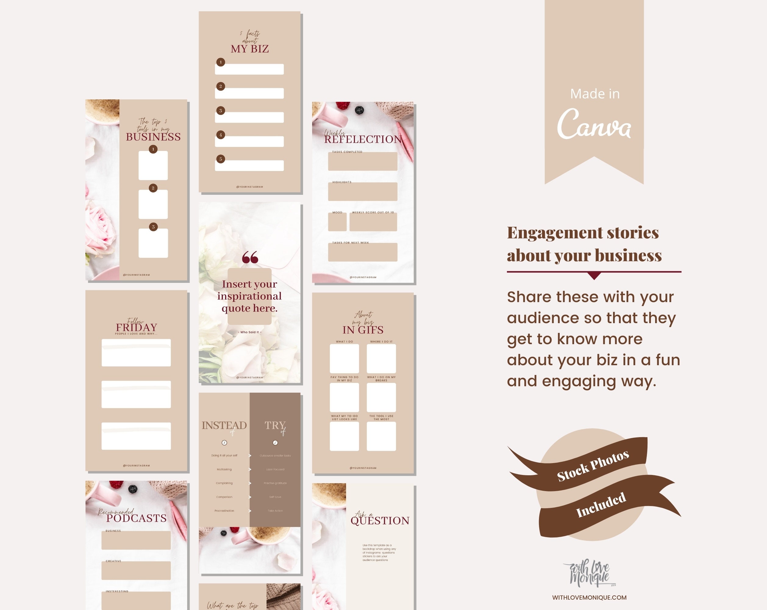 Instagram Story Mockup & Engagement Canva Templates Stock - Etsy UK