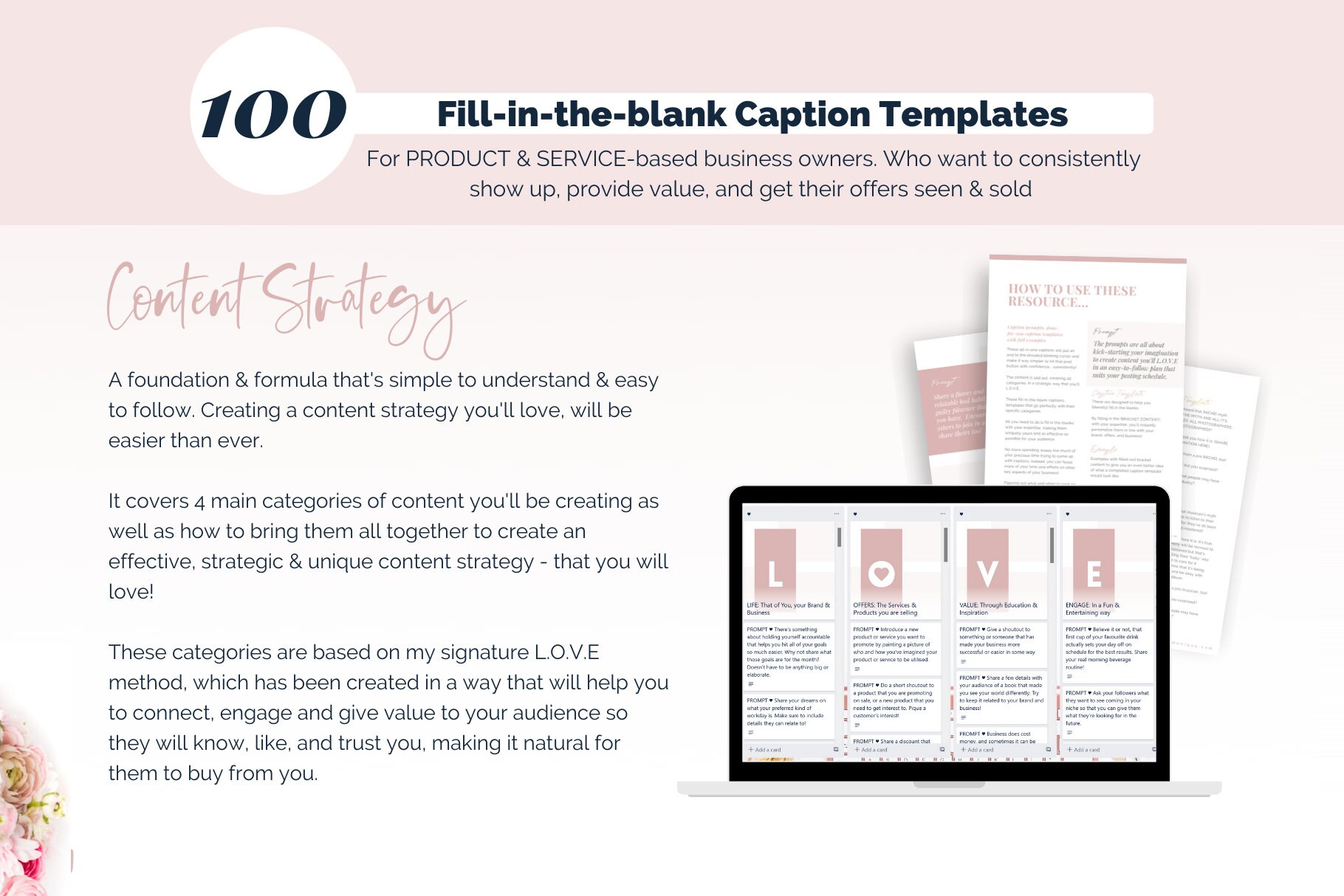 Content Prompts Caption Templates Styled Stock Photos Instagram Canva ...