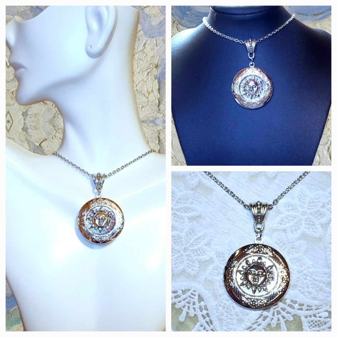 3D Sun Face Photo Locket - Etsy