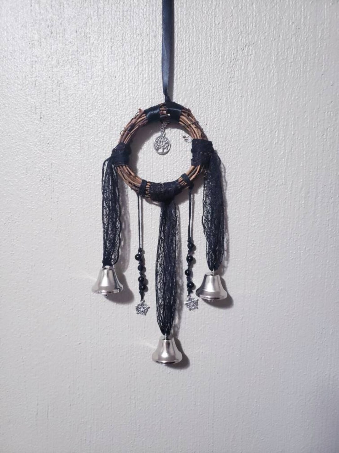 Bell Protection Door Charm with Obsidian - Etsy Österreich