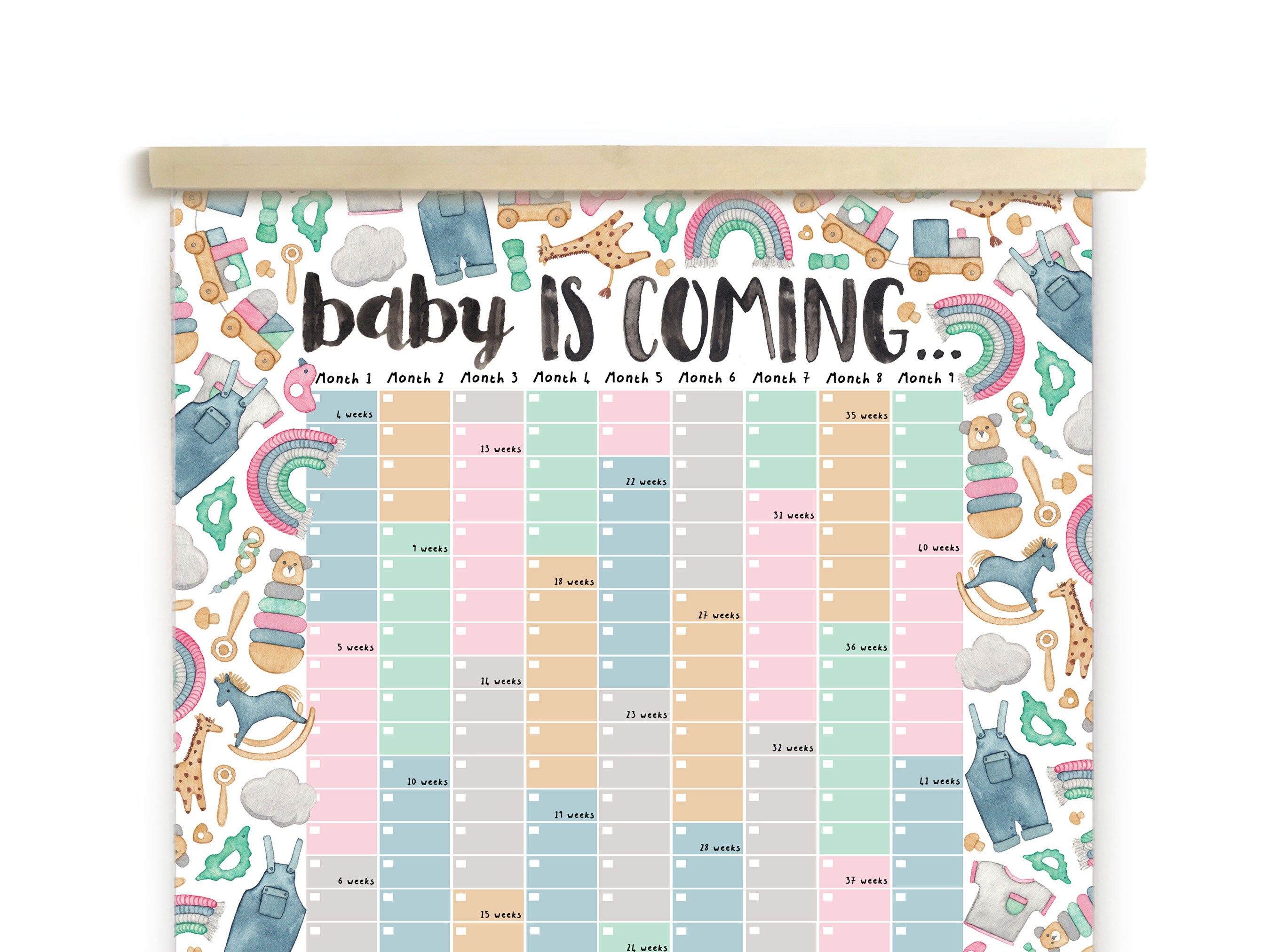 Pregnancy Tracker Large (DIGITAL DOWNLOAD) - Etsy