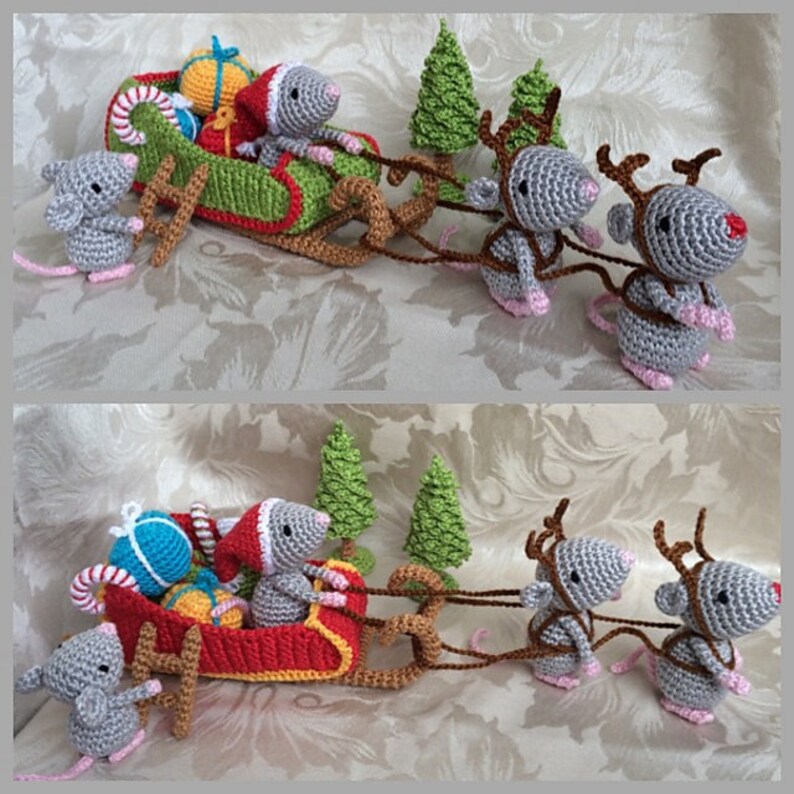 Christmas Santa's Sleigh Crochet Pattern Pdf - Etsy