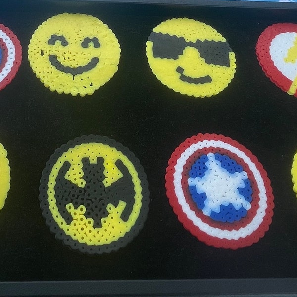 Perler Bead Coaster - Etsy