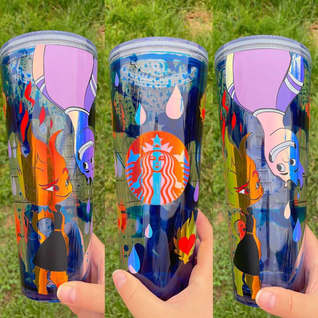 Elemental Inspired Drip Tumbler // Elements // Fire Water // Movie ...