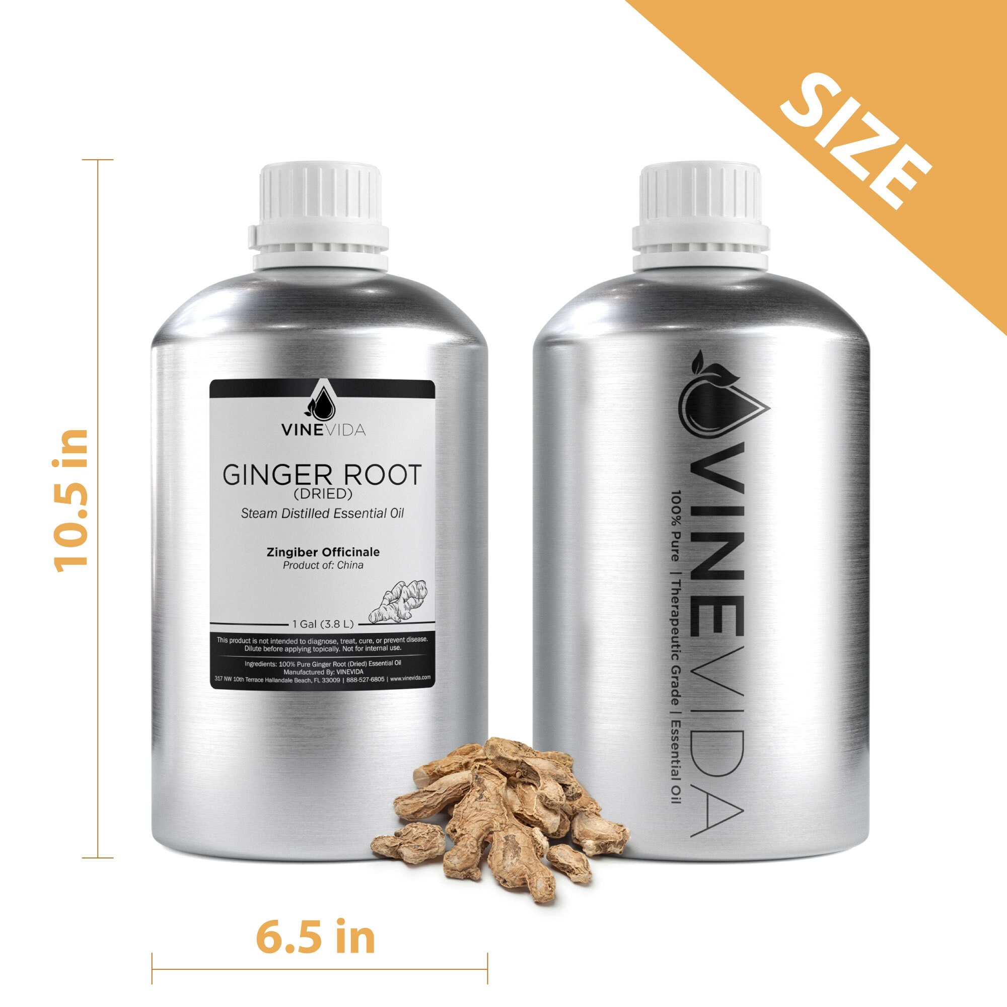 Bulk Ginger Root Dry Essential Oil Gallon 8 Lbs in Aluminum - Etsy UK