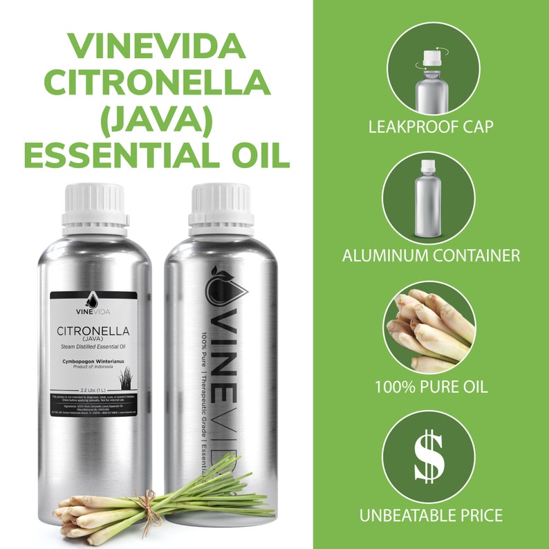 Bulk Citronella Java Essential Oil 32 Oz 2 Lbs in Aluminum | Etsy