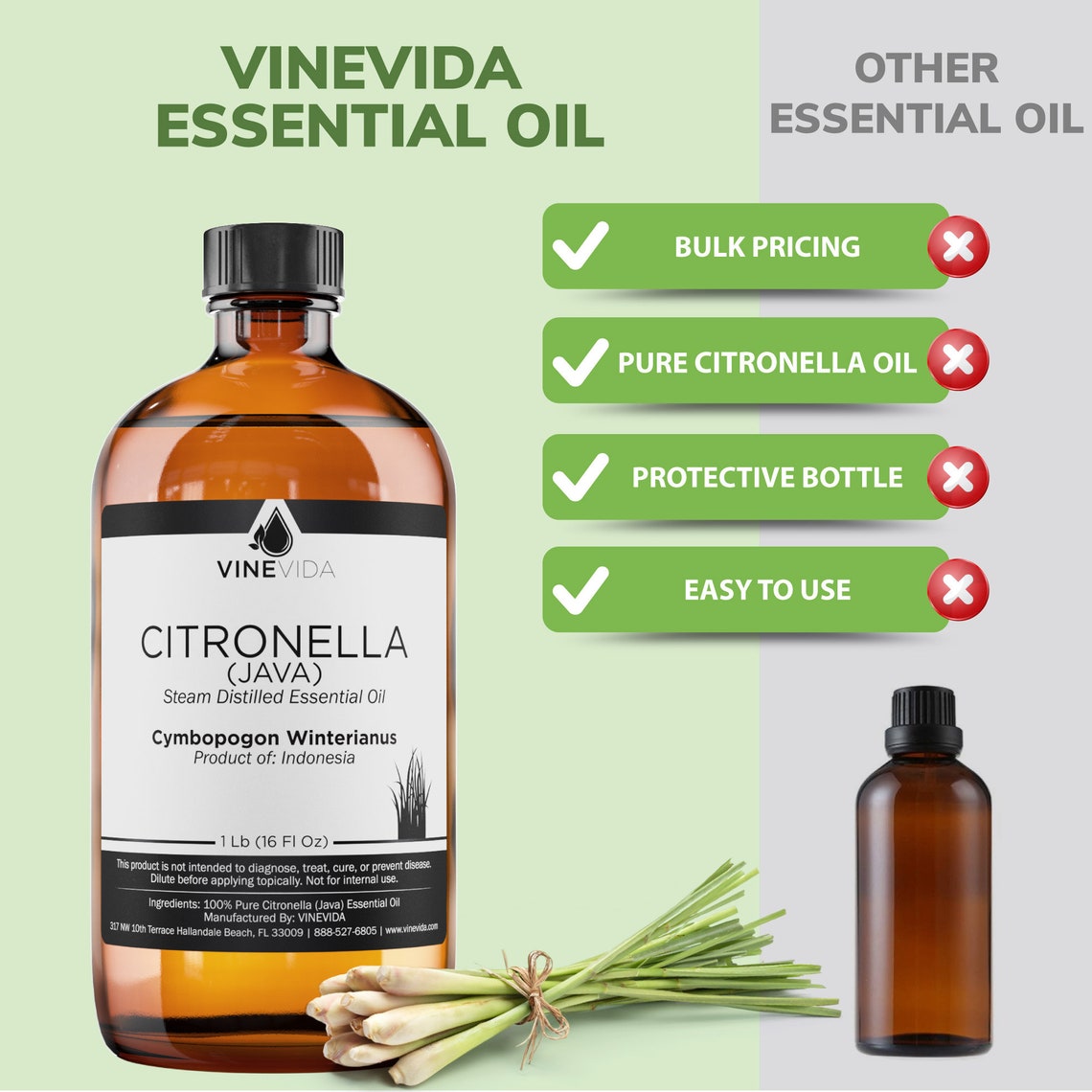 Bulk Citronella Java Essential Oil 16 Oz 1 Pound in Glass | Etsy