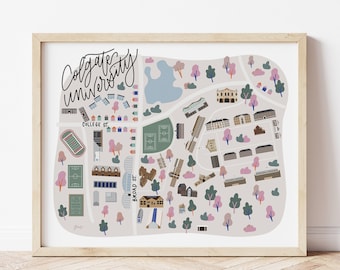 Colgate Campus Map - Etsy