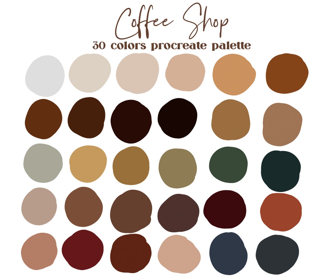 Coffee Shop Procreate Color Palette / iPad Procreate Swatches / Instant ...