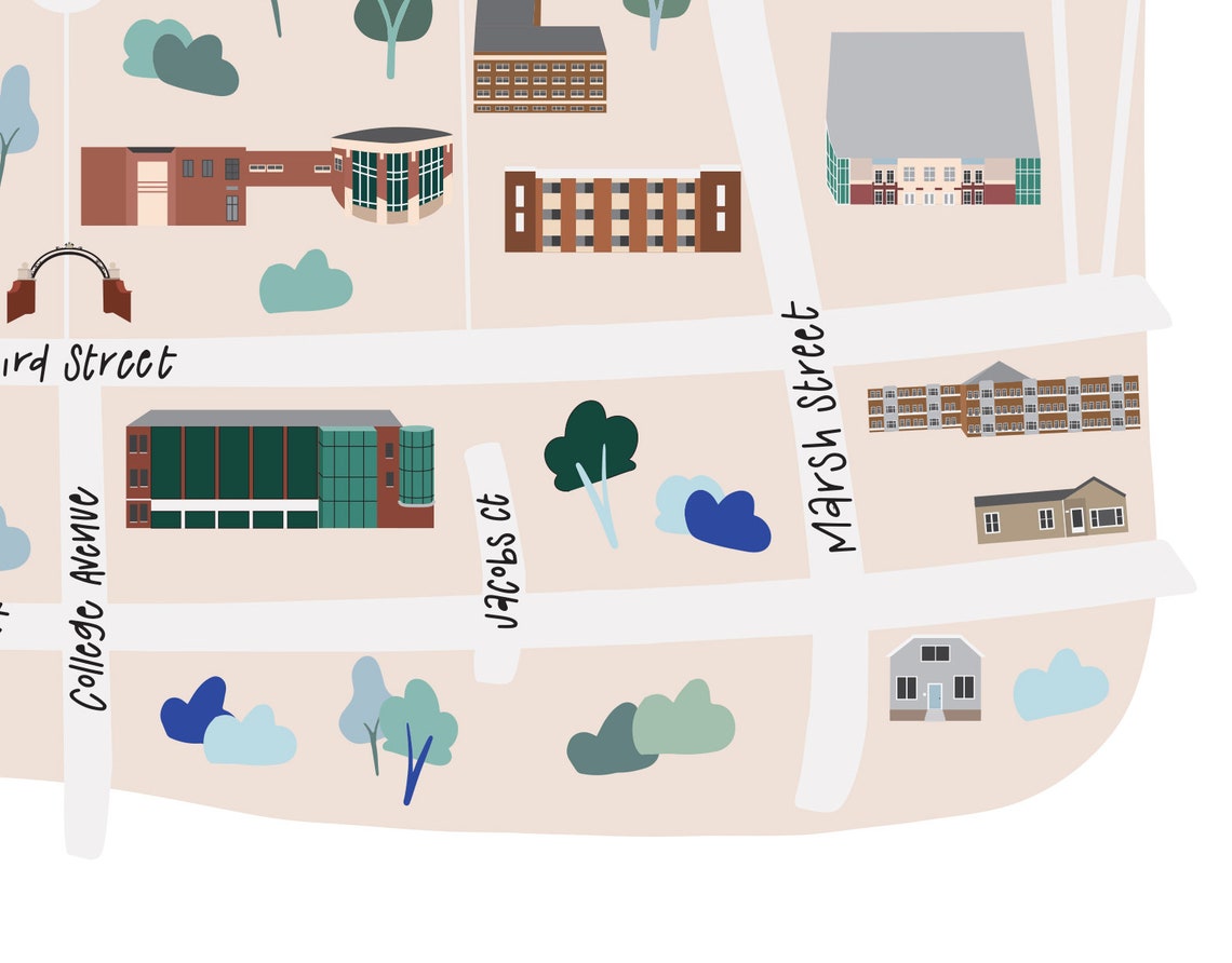 St. Norbert College Map Print St.norbert Map St. Norbert Art | Etsy