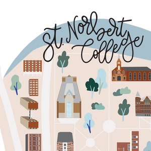 St. Norbert College Map Print, St.norbert Map, St. Norbert Art Print ...