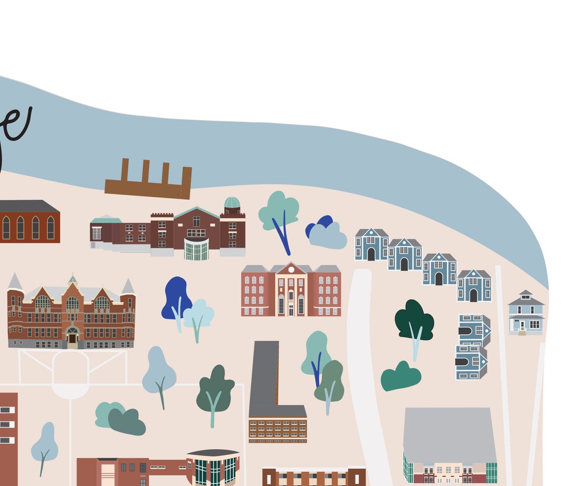 St. Norbert College Map Print St.norbert Map St. Norbert Art | Etsy