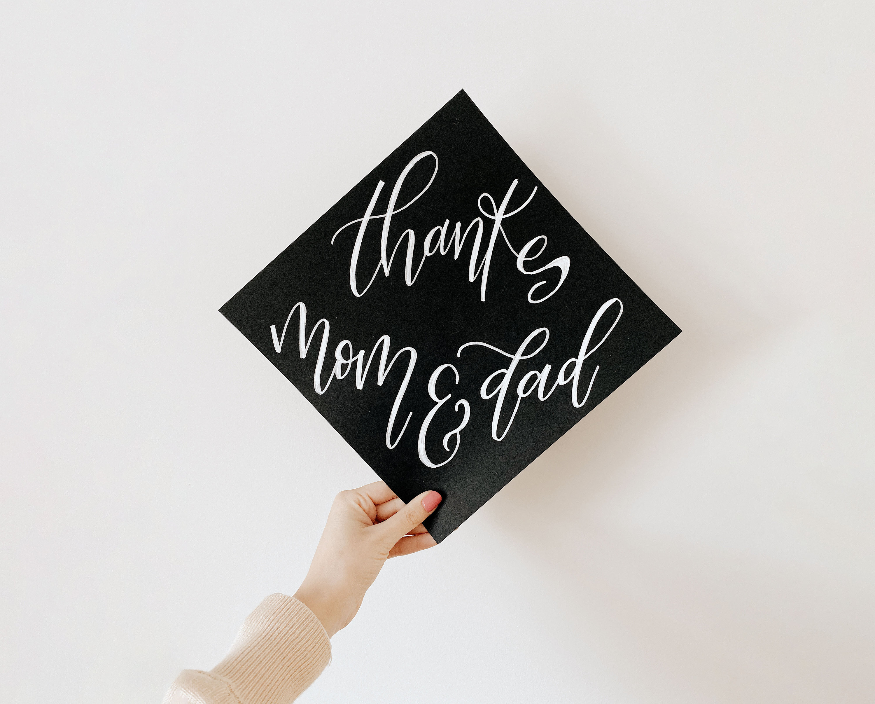 Grad Cap Topper Hand Lettered Custom Lettered Graduation Cap | Etsy