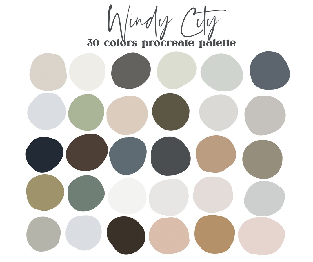 Windy City Procreate Color Palette / iPad Procreate Swatches / Instant ...