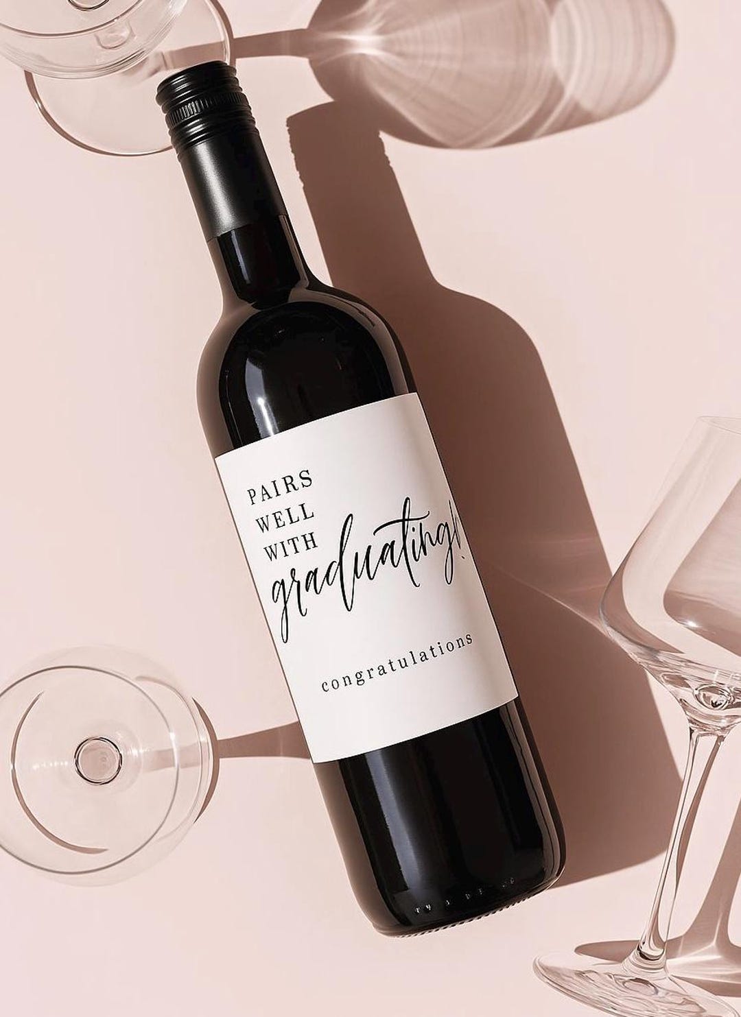 Graduation Wine Bottle Label, Graduation Gift, College Graduation, Grad ...