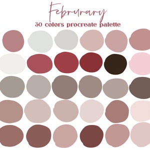 Monthly Neutrals 12 Procreate Color Palettes / iPad Procreate Swatches ...