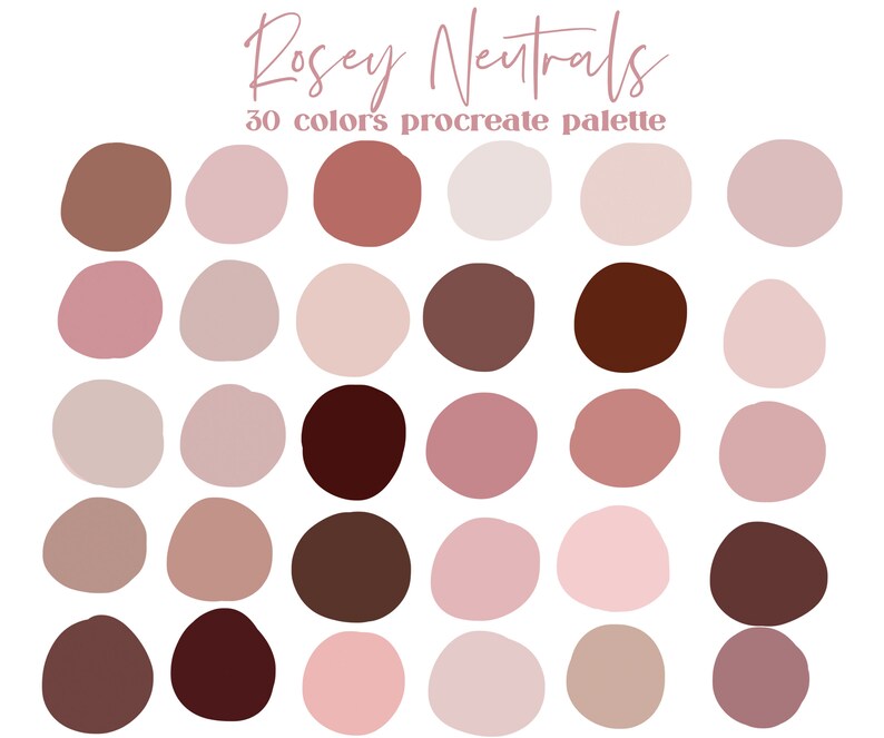 Rosey Neutrals Procreate Color Palette Ipad Procreate Etsy Uk
