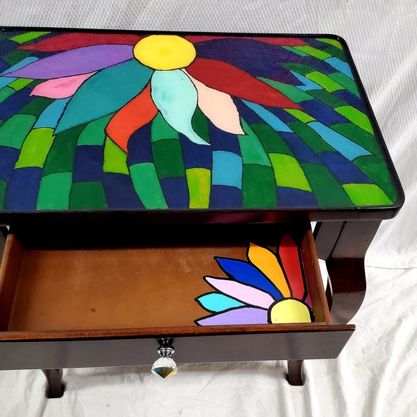 Painted Side Table - Etsy