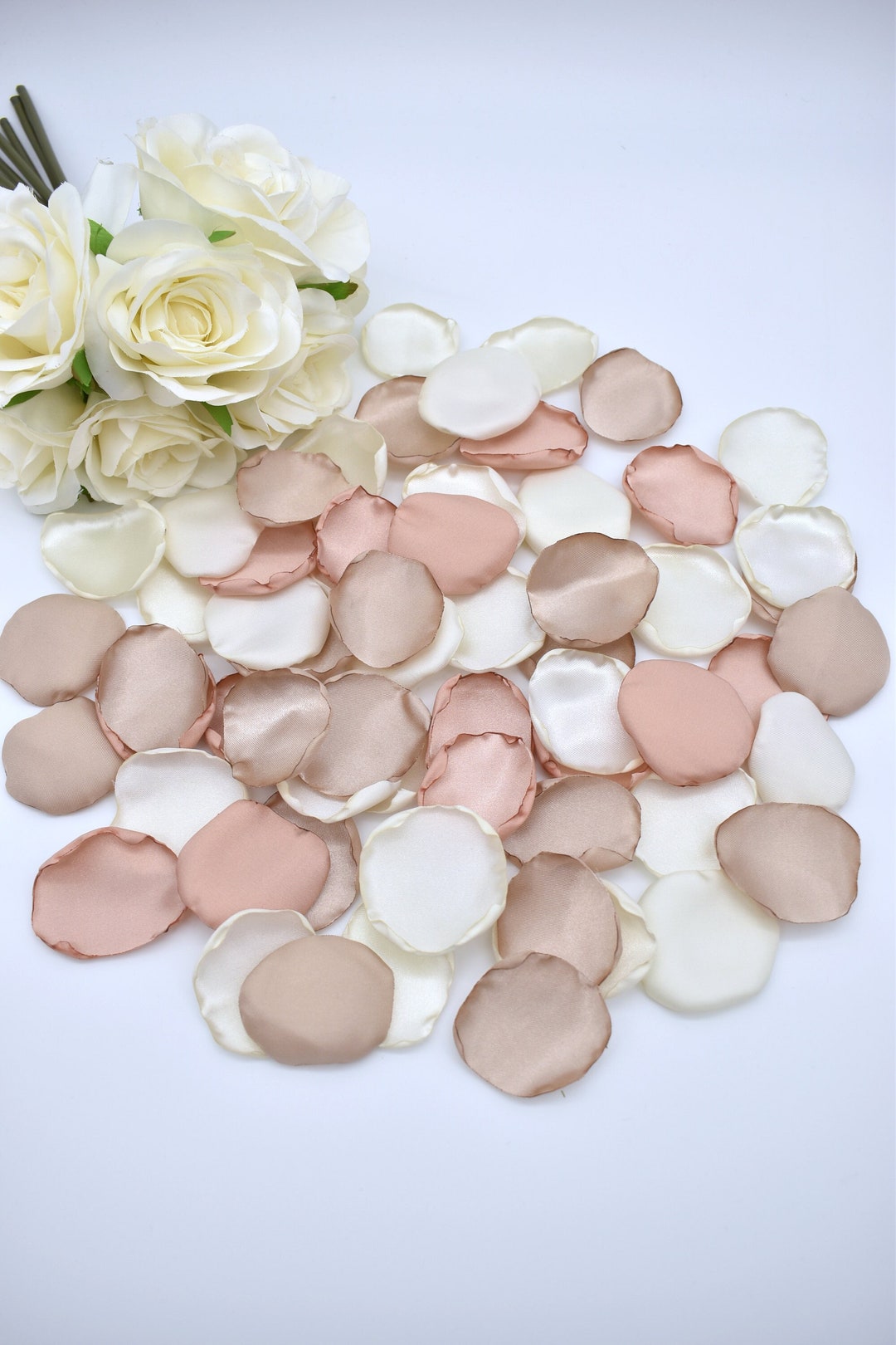Dusty Rose Petals, Light Taupe Petals, Ivory Petals Dusty Rose Wedding ...