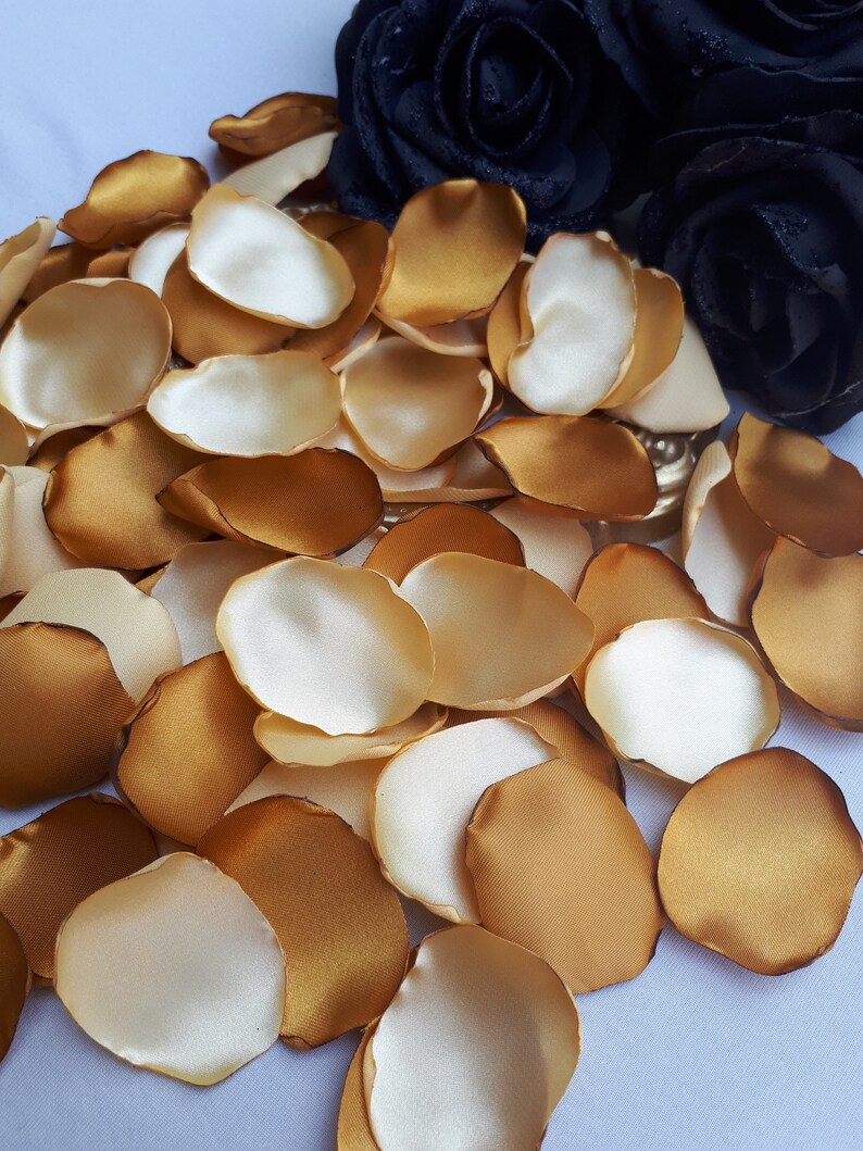 Gold Rose Petals Copper Flower Petals Fall Wedding Decoration - Etsy