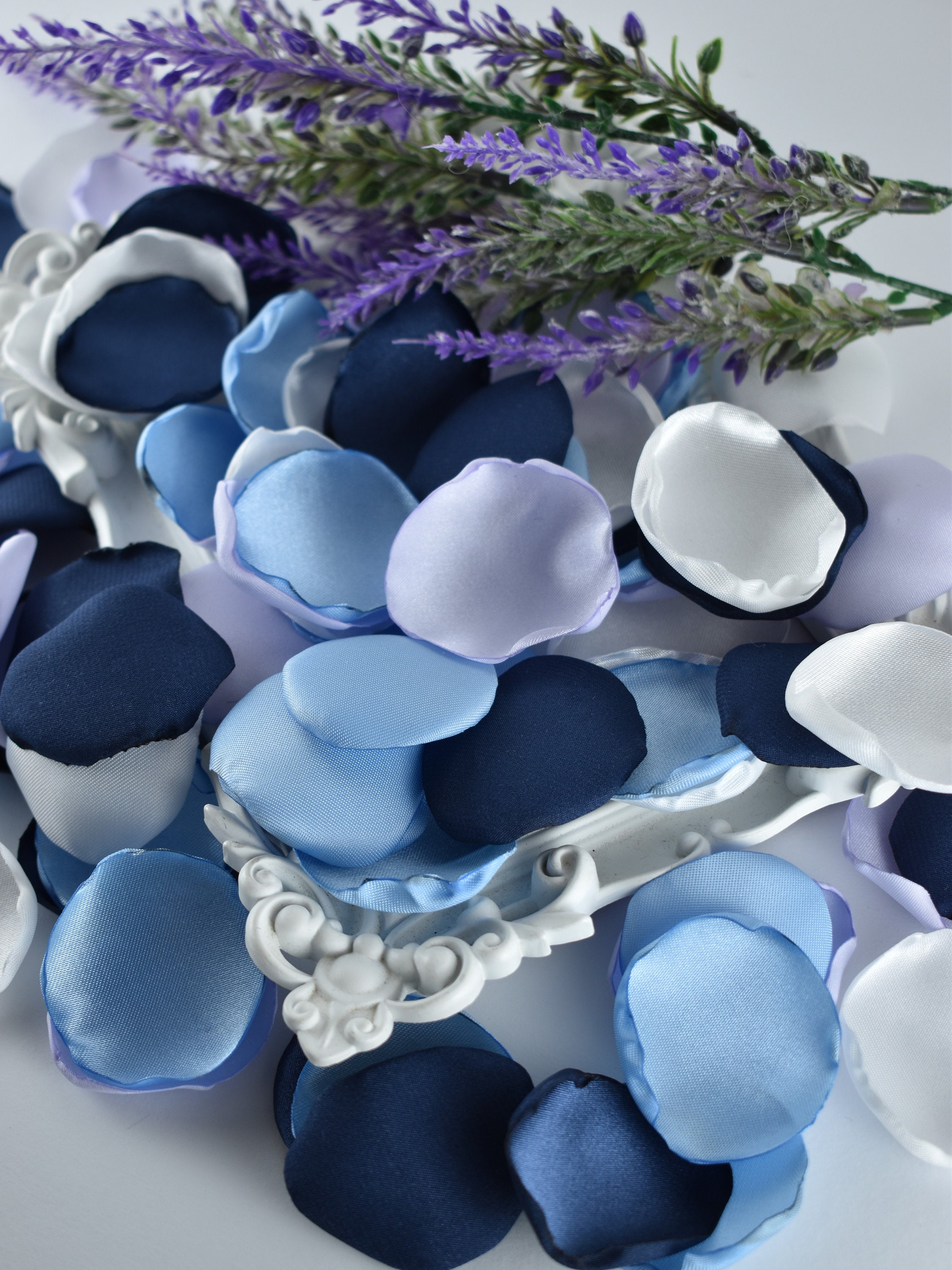 Lavander Rose Petals Steel Blue Flower Petals White Rose - Etsy